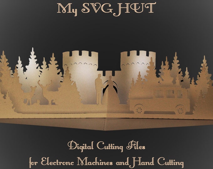 3D Pop up Castle Card SVG File for Cricut - Instructions on How to Make ...