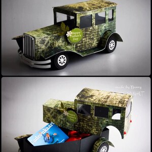 3D SVG Vintage Car Gift Box DIGITAL Download - Etsy