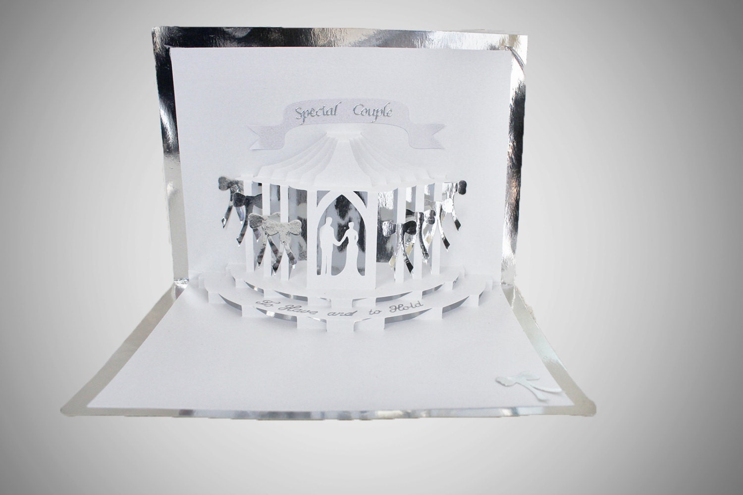 Wedding celebration Pop Up Card Template | Etsy