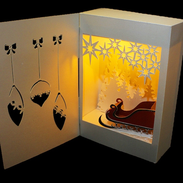 3d Santa Shadow Box - Etsy