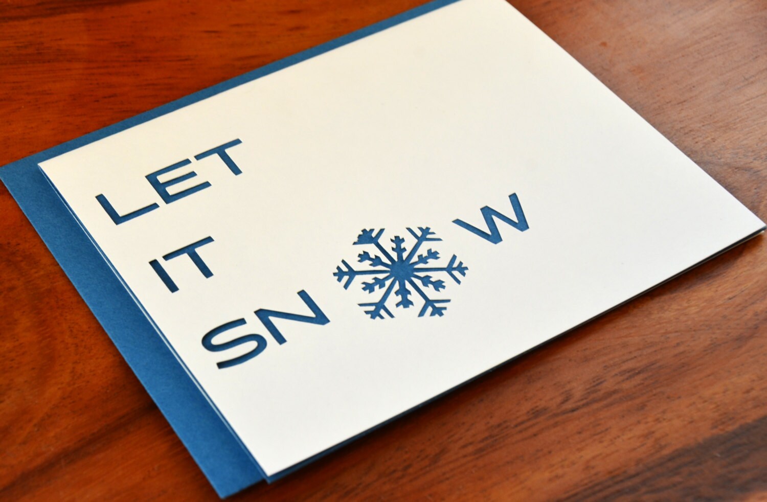 8-pack Die-cut Let It Snow Card - Etsy