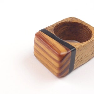 Recycled Wooden Ring Acrylic Layers - Etsy