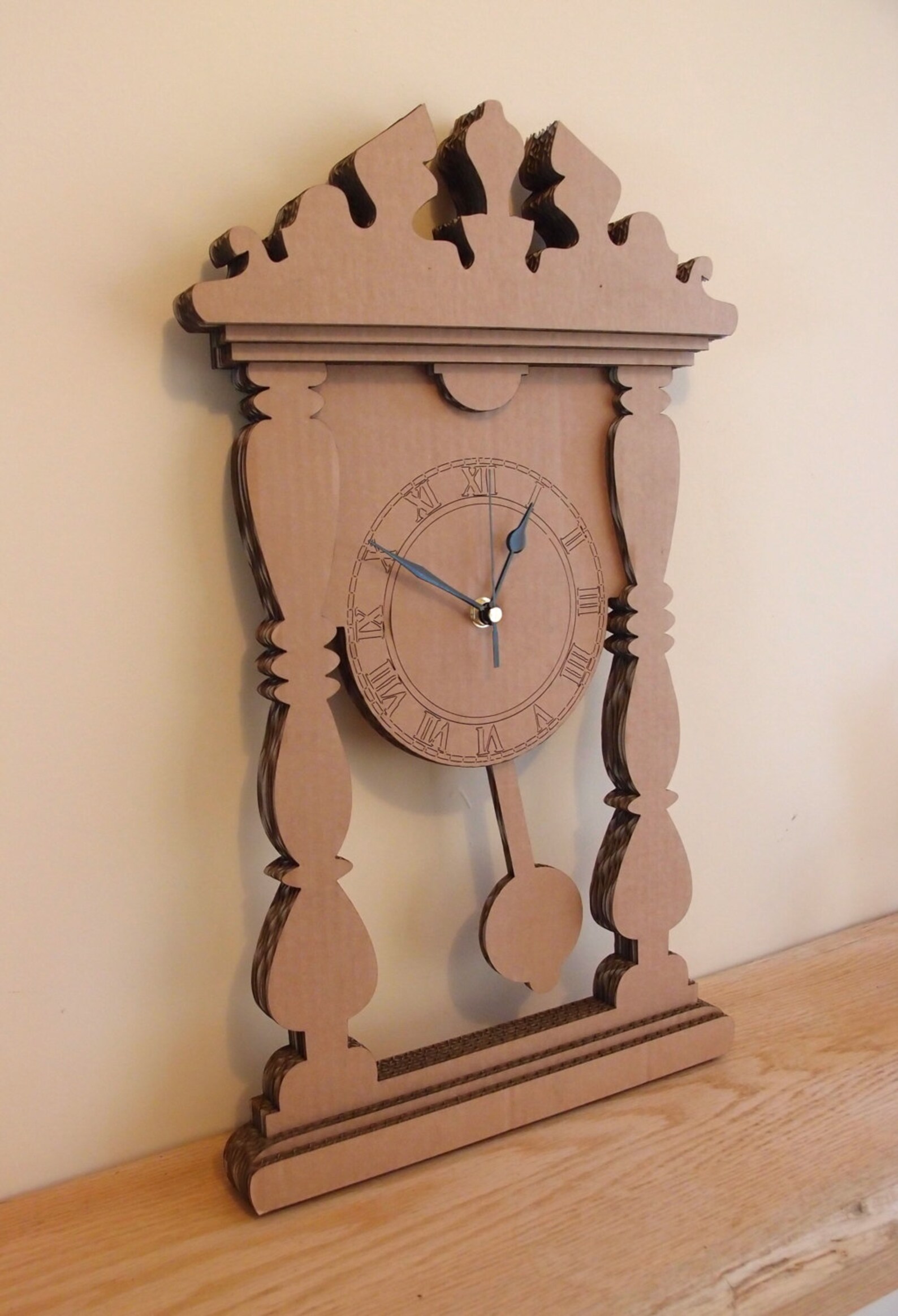 Cardboard Mantle Clock - Etsy