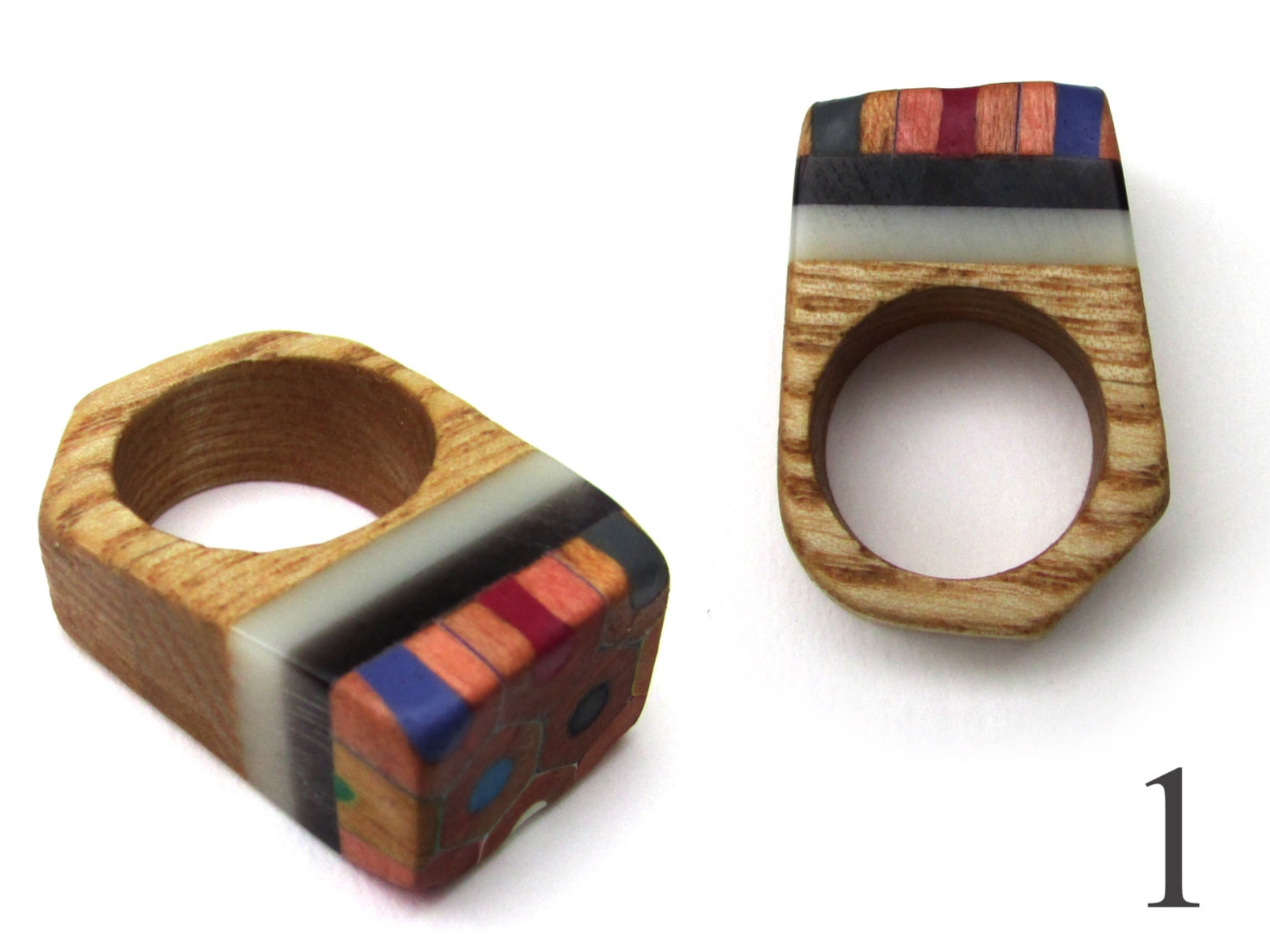 Chunky Wooden Pencil Rings - Etsy