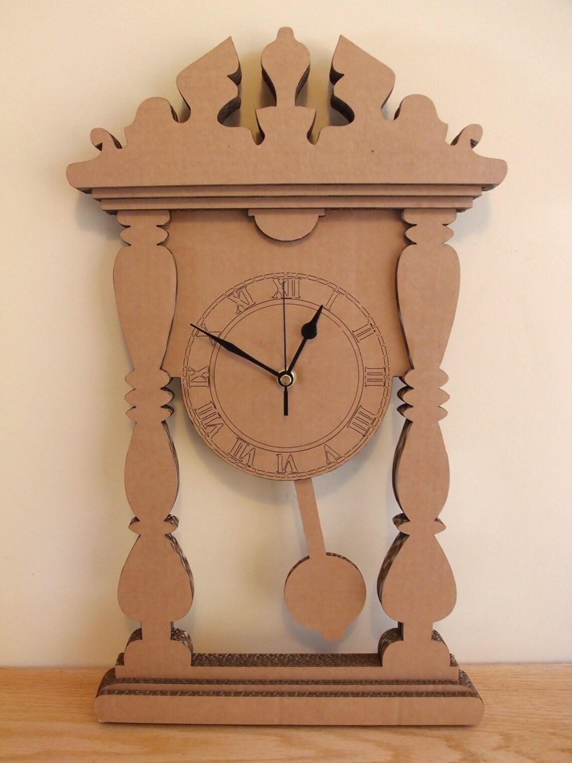 Cardboard Mantle Clock - Etsy