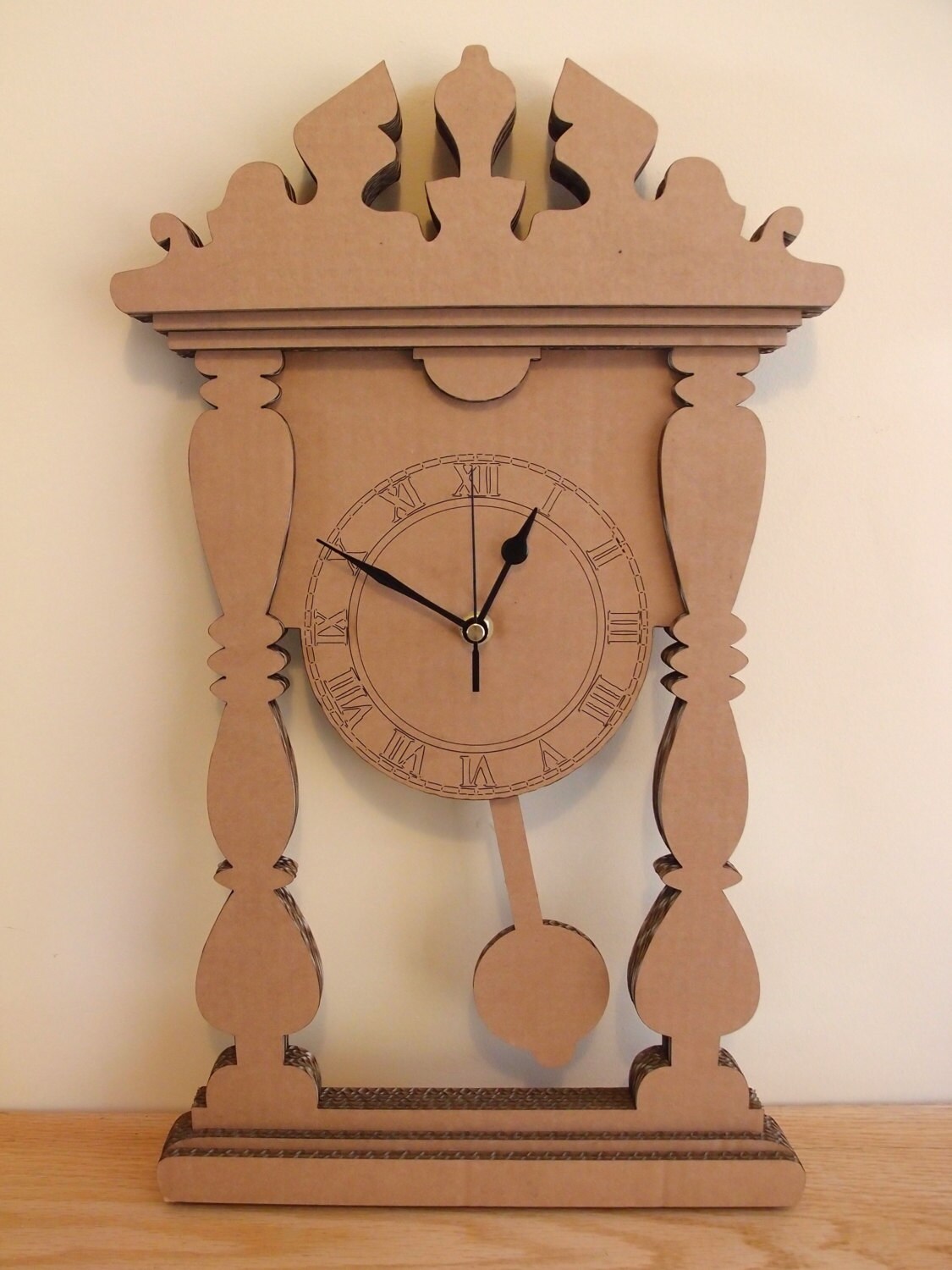 Cardboard Mantle Clock | Etsy
