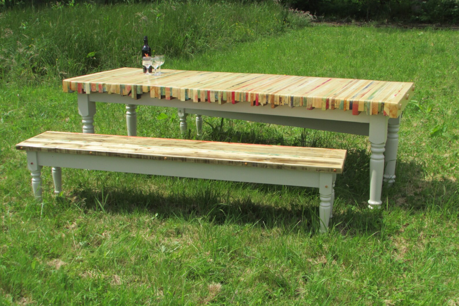 Reclaimed Pallet Wood Dining Table - Etsy