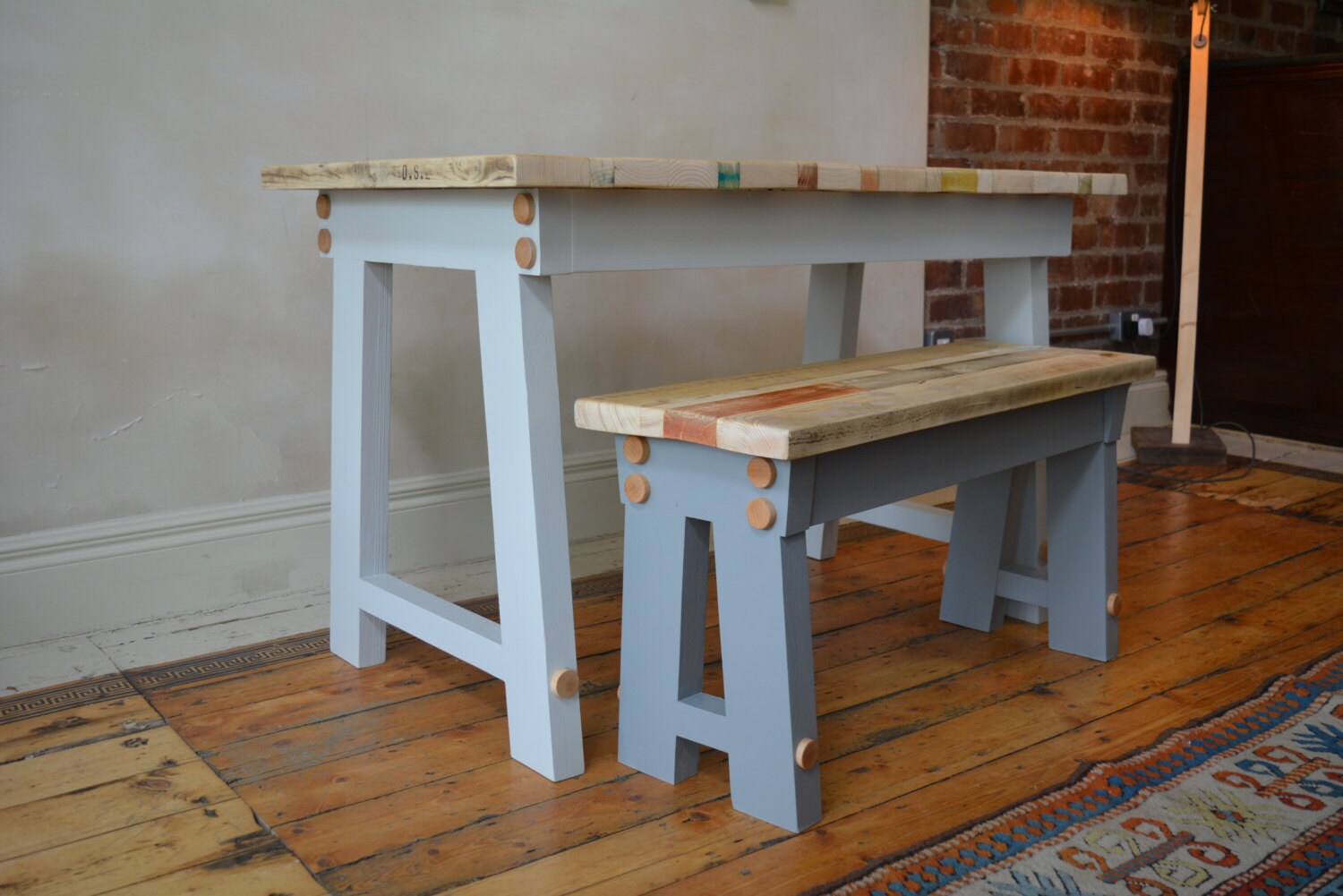 Reclaimed Wood Bench 'A' FRAME - Etsy UK