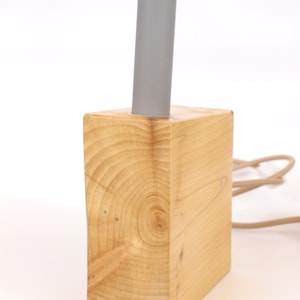 Wood - Block Lamp - Etsy