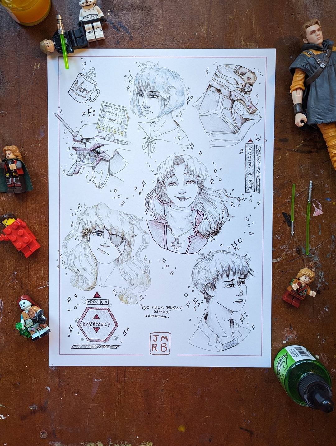 A4 Print Neon Genesis Evengelion Flash Style Shinji Katsuragi Asuka ...