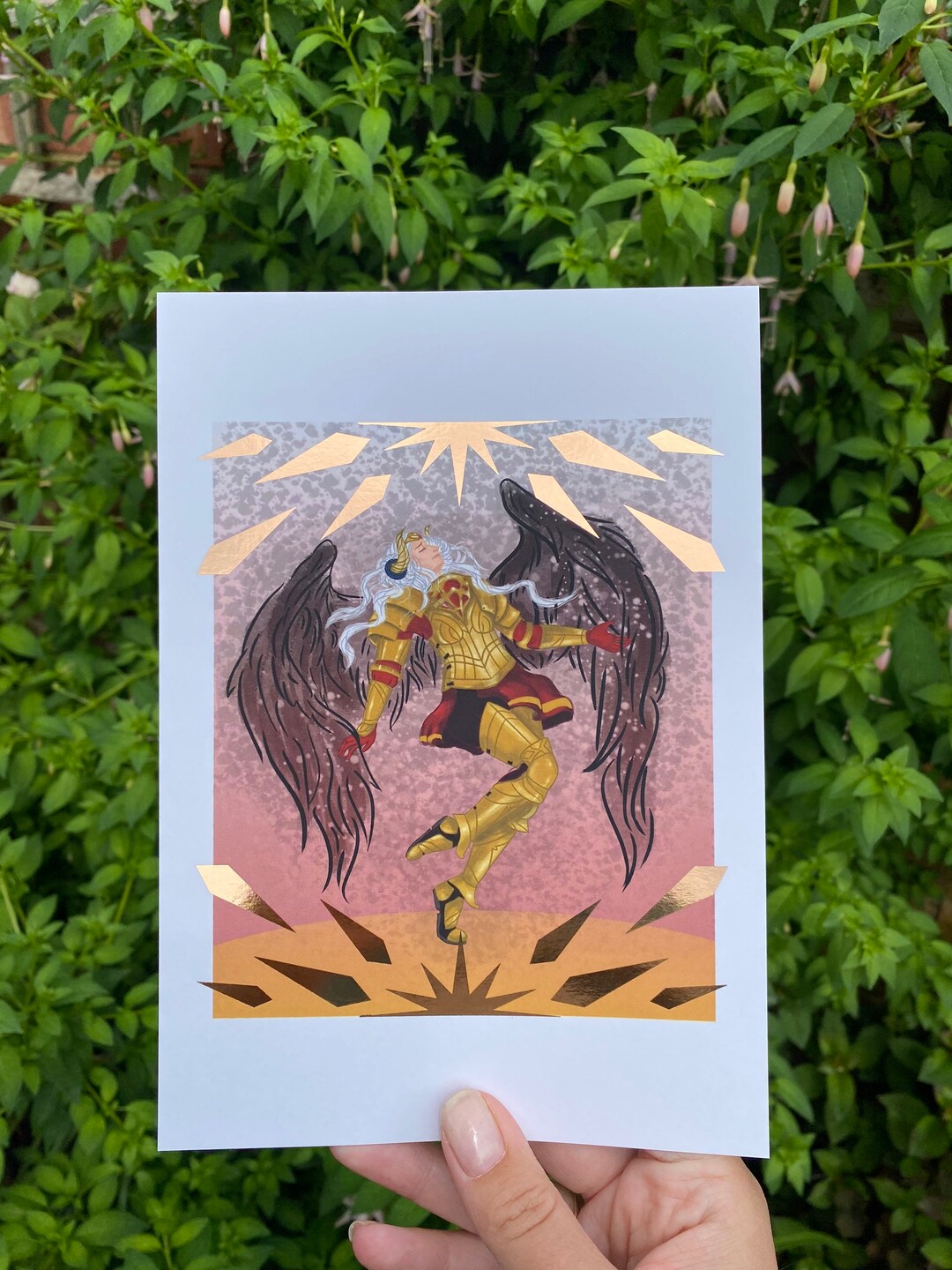 Edelgard Von Hresvelg Armoured Lord Rose Gold Foil Print Fire Emblem ...