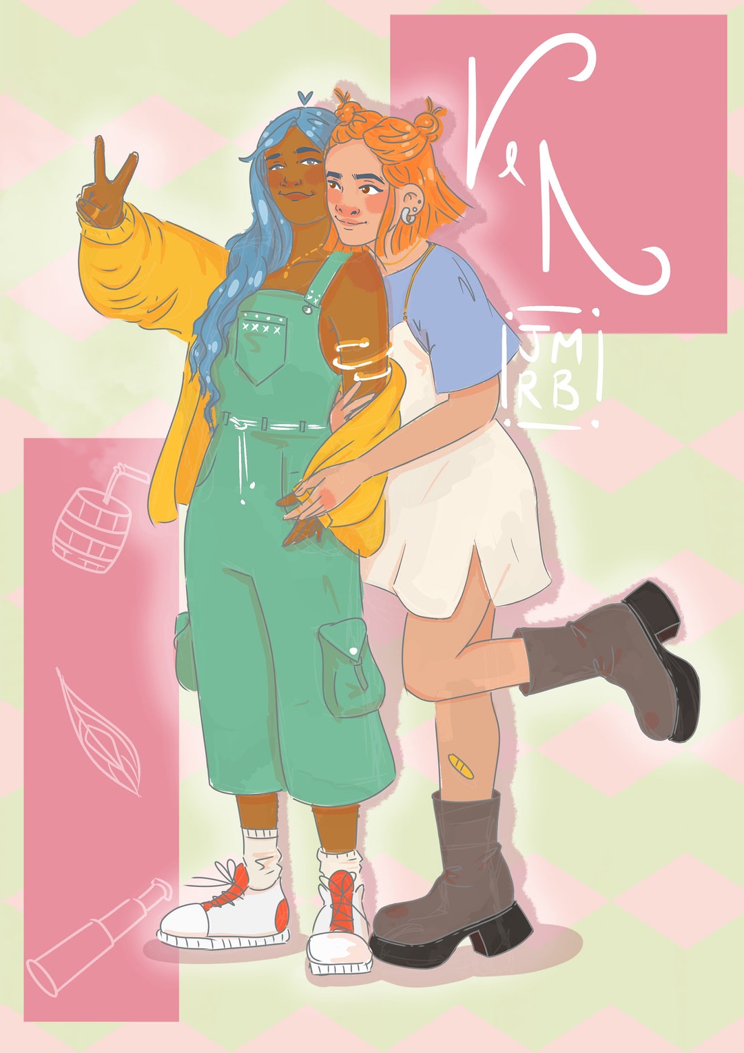 A4 Print Vivi and Nami One Piece Alabasta Vivi Nefatari Cat Burglar ...