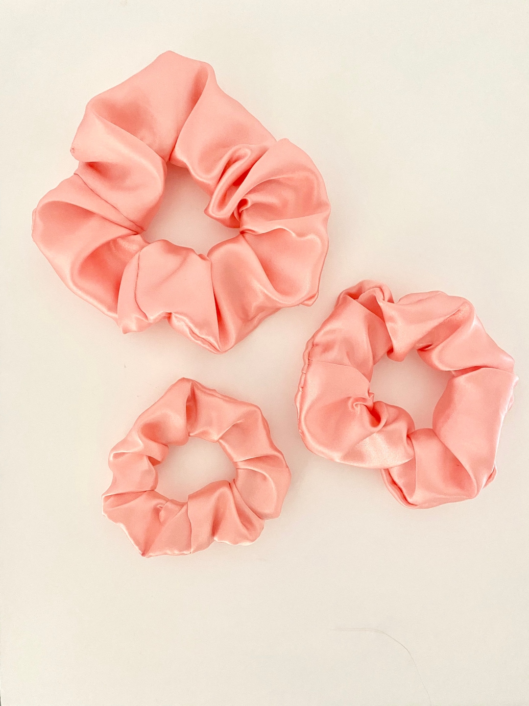 Pink Satin Scrunchie Silk Hair Scrunchie Pink Hair - Etsy UK