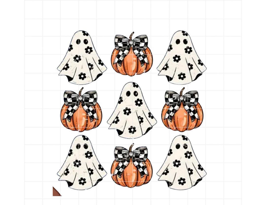 Girly Ghosts & Coquette Bow Pumpkins PNG - Etsy