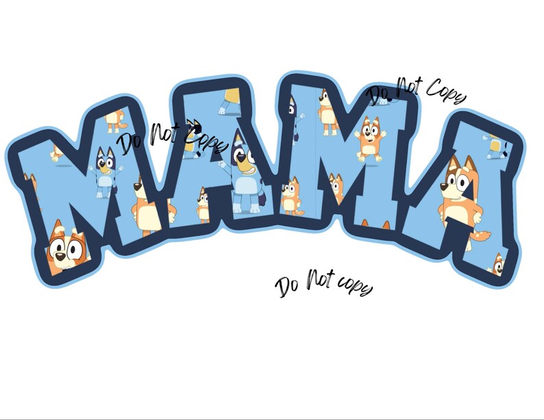 Bluey Mama PNG - Etsy