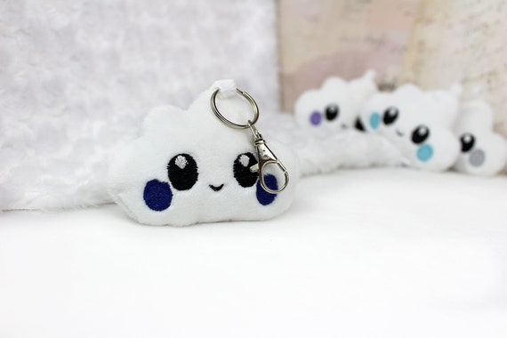 Cloud Keychain Cute Cloud Kawaii Keychain Cloud Plush | Etsy