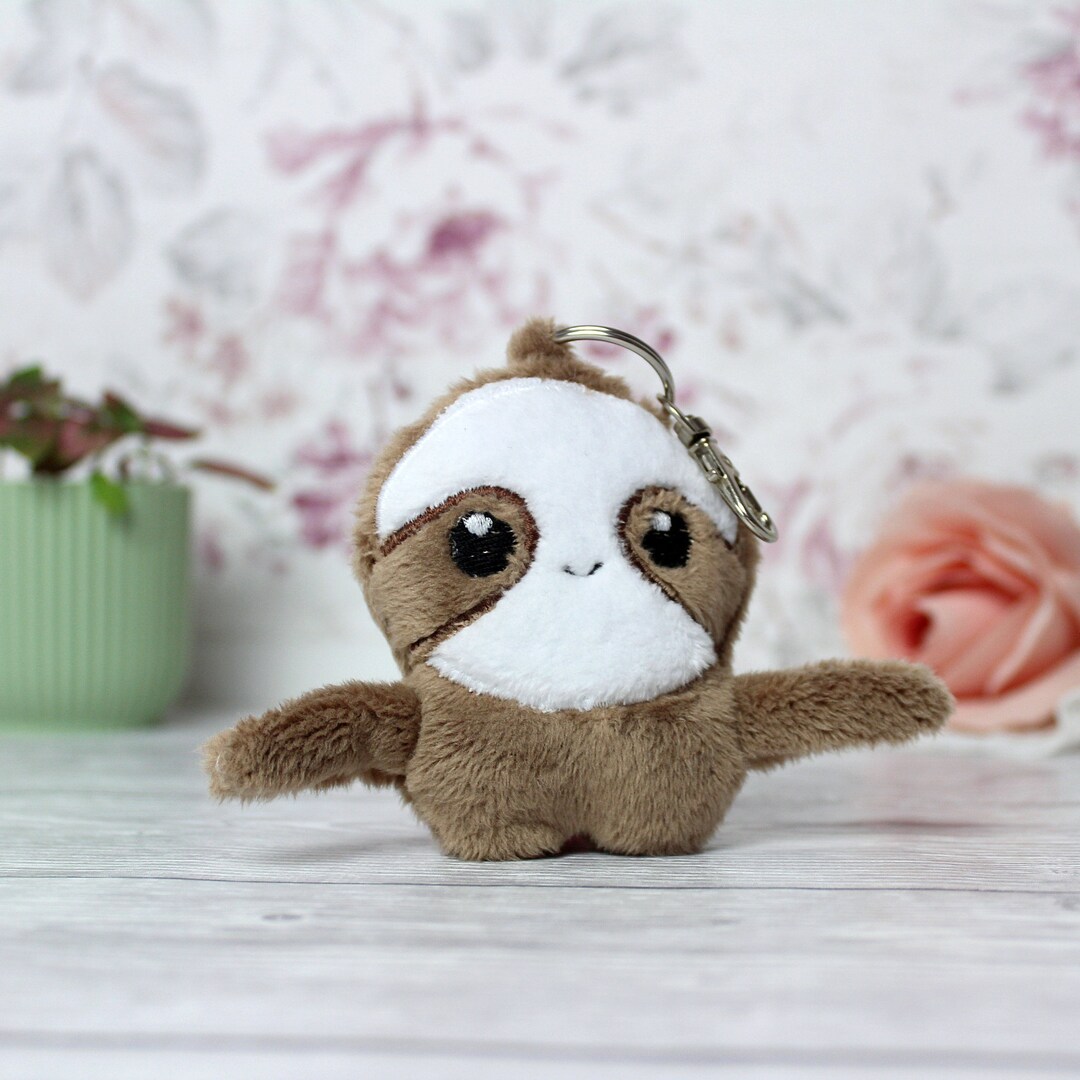 Sloth Keychain, Cute Sloth, Kawaii Keychain, Sloth Plush, Sloth Gift ...