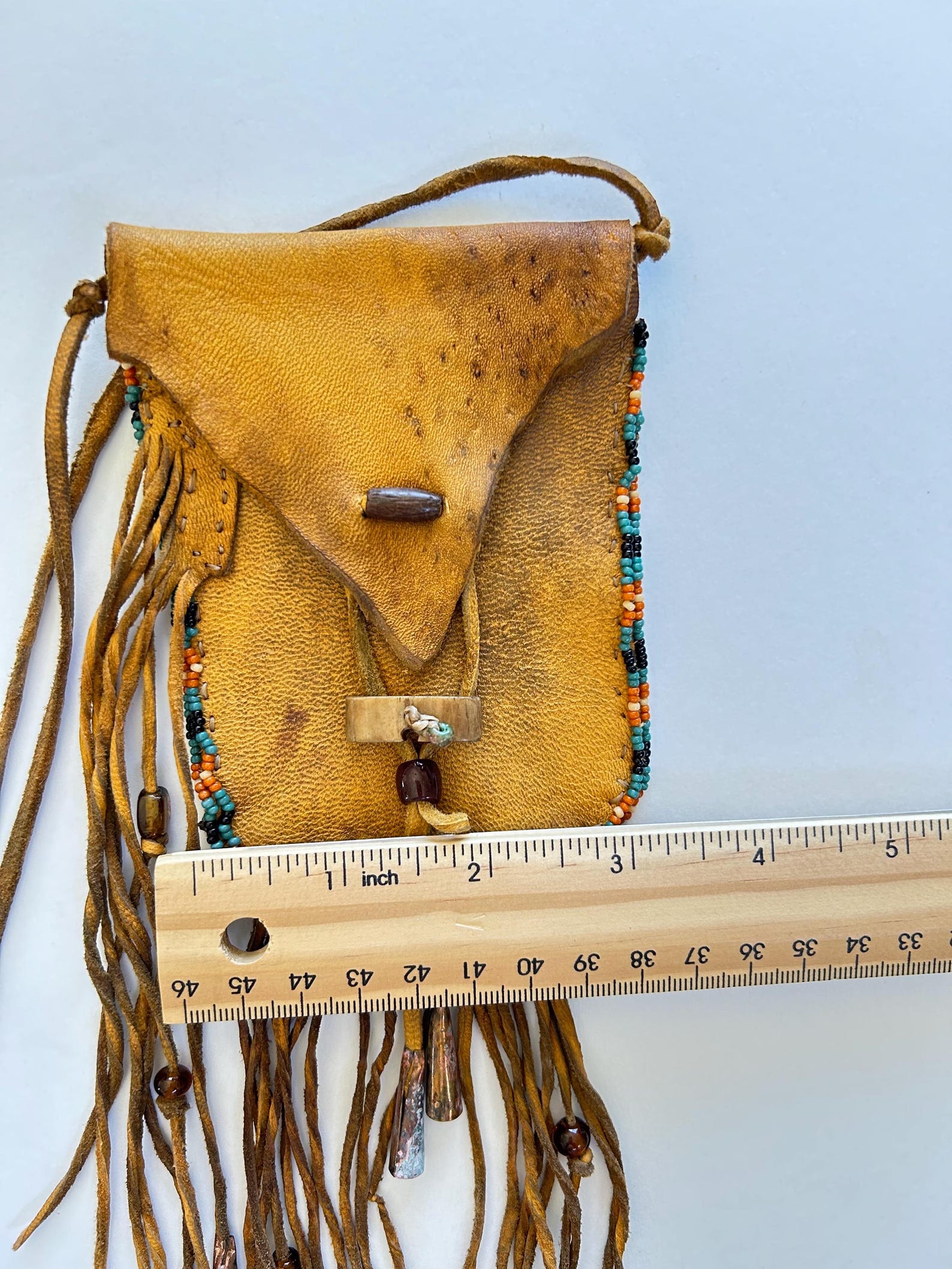 Medicine Spirit Bag Leather Pouch Native Anerican Indigenous Style ...