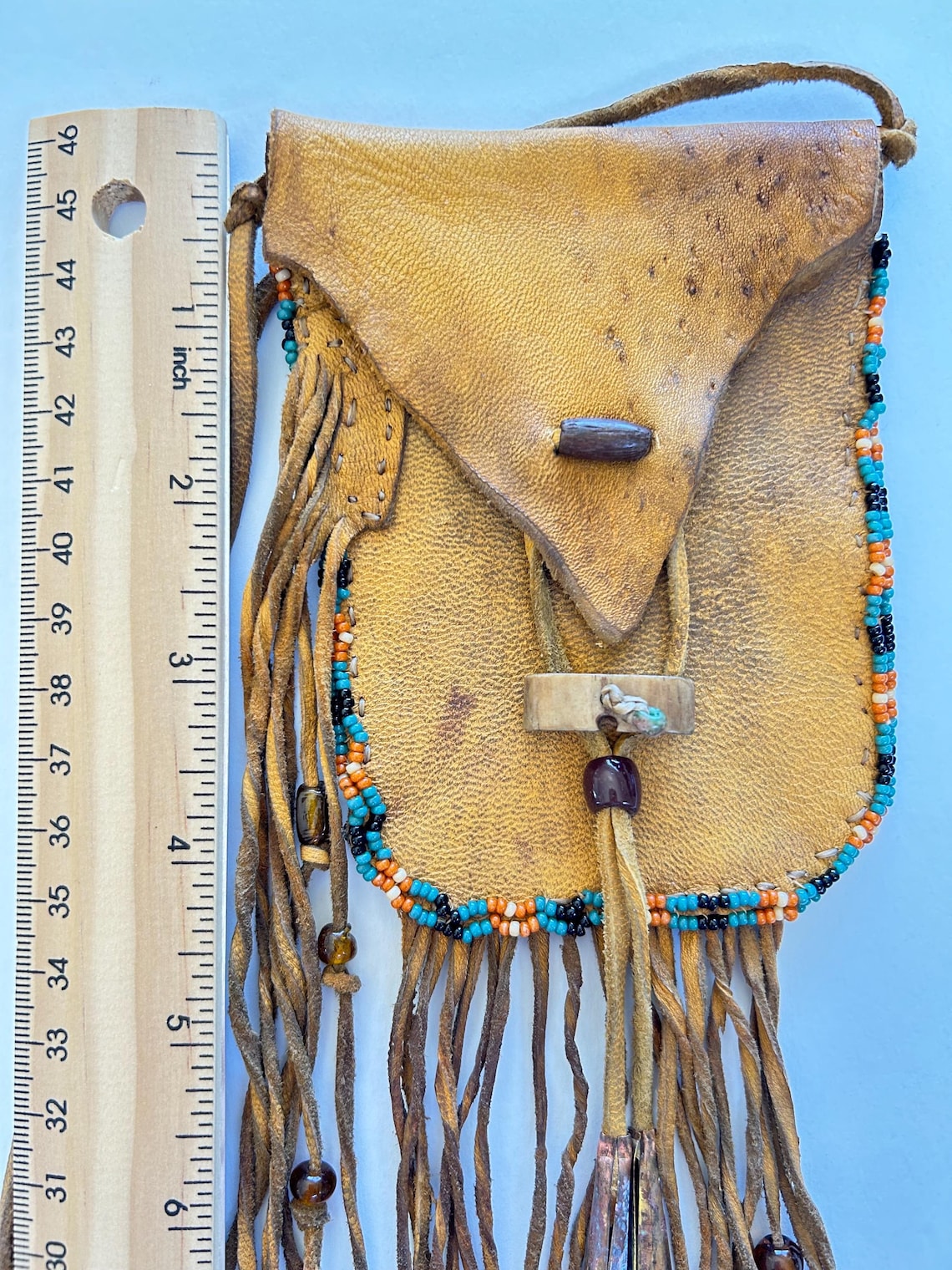 Medicine Spirit Bag Leather Pouch Native Anerican Indigenous Style ...