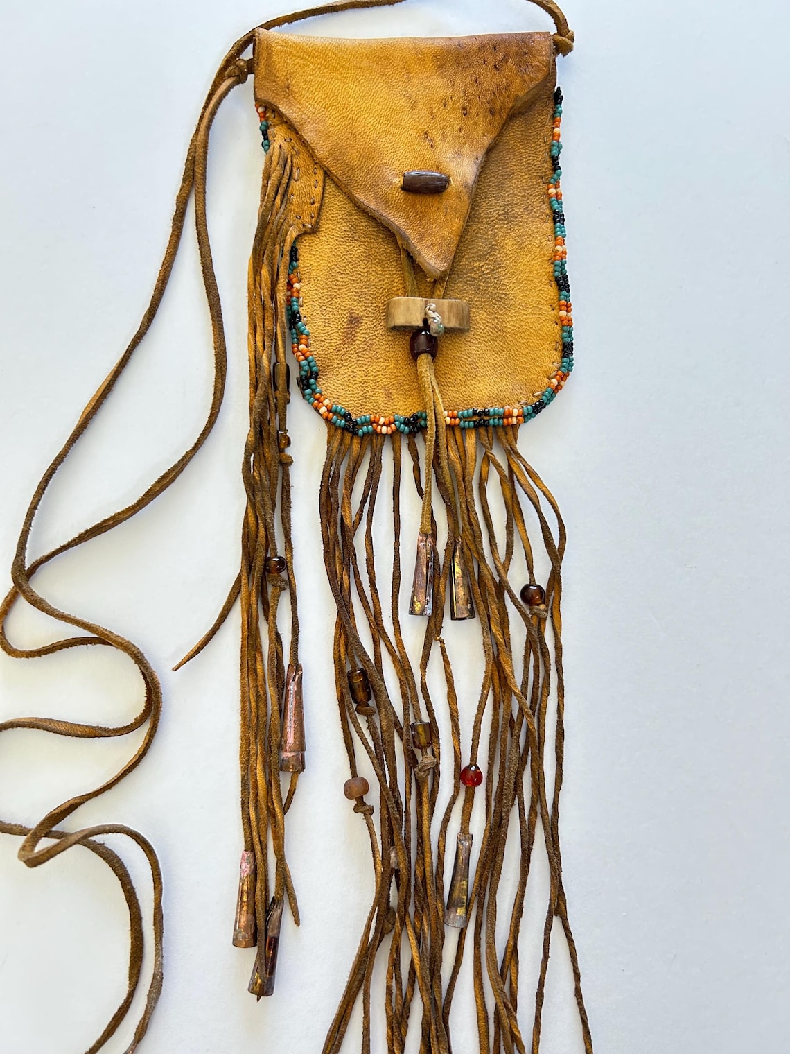 Medicine Spirit Bag Leather Pouch Native Anerican Indigenous Style ...