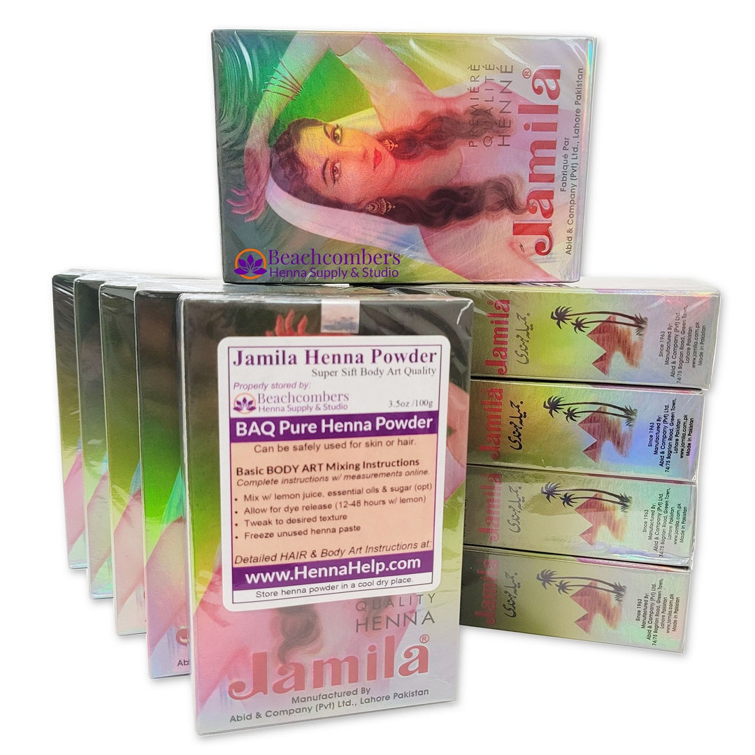 10 Boxes 1 Kilo Jamila Henna BAQ Powder -temporary Tattoo Body Art ...