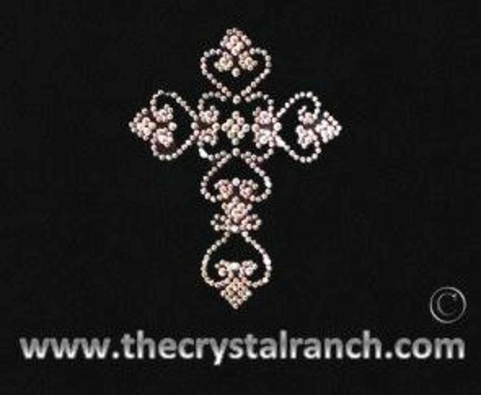 Heart Cross Rhinestone Decal DJ005 - Etsy