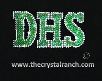 Rhinestone Initials - Etsy