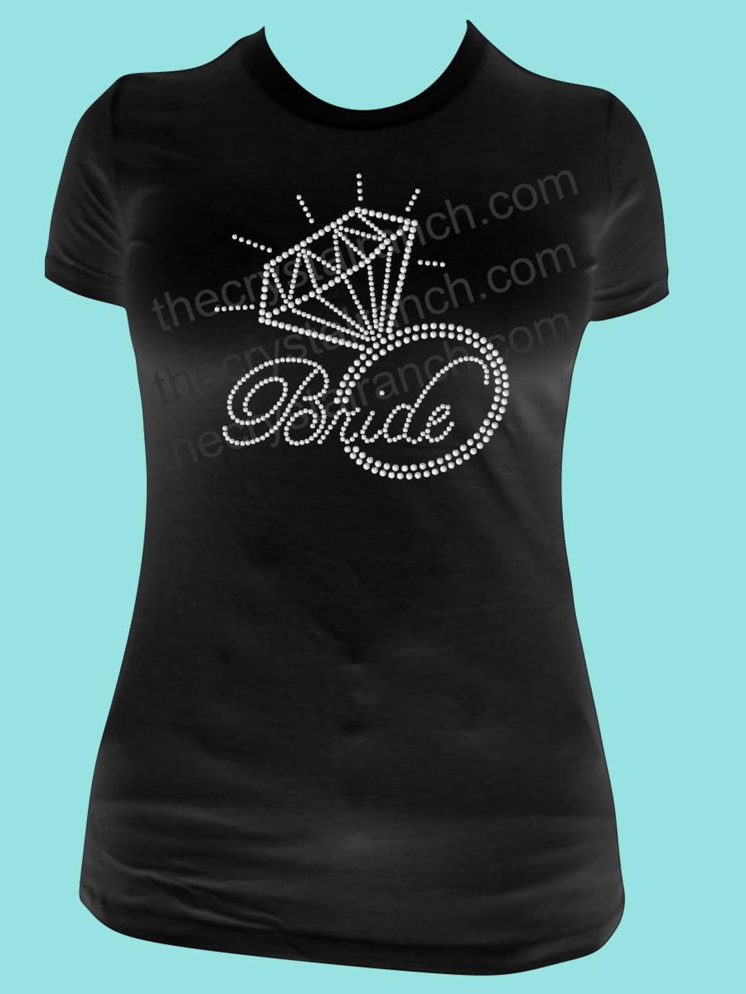 Bride With Ring Rhinestone Tee TF053 - Etsy