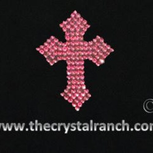 Heart Cross Rhinestone Decal DJ005 - Etsy