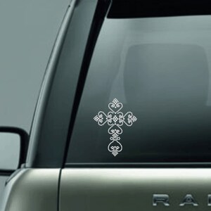 Heart Cross Rhinestone Decal DJ005 - Etsy