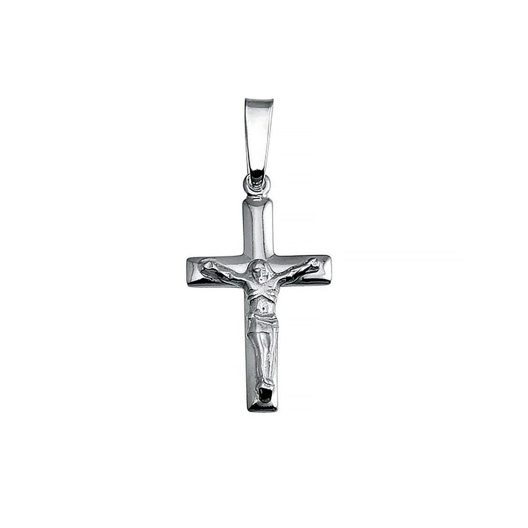 Silver Jesus Crucifix Cross Necklace - 925 Sterling Silver - Baptism ...