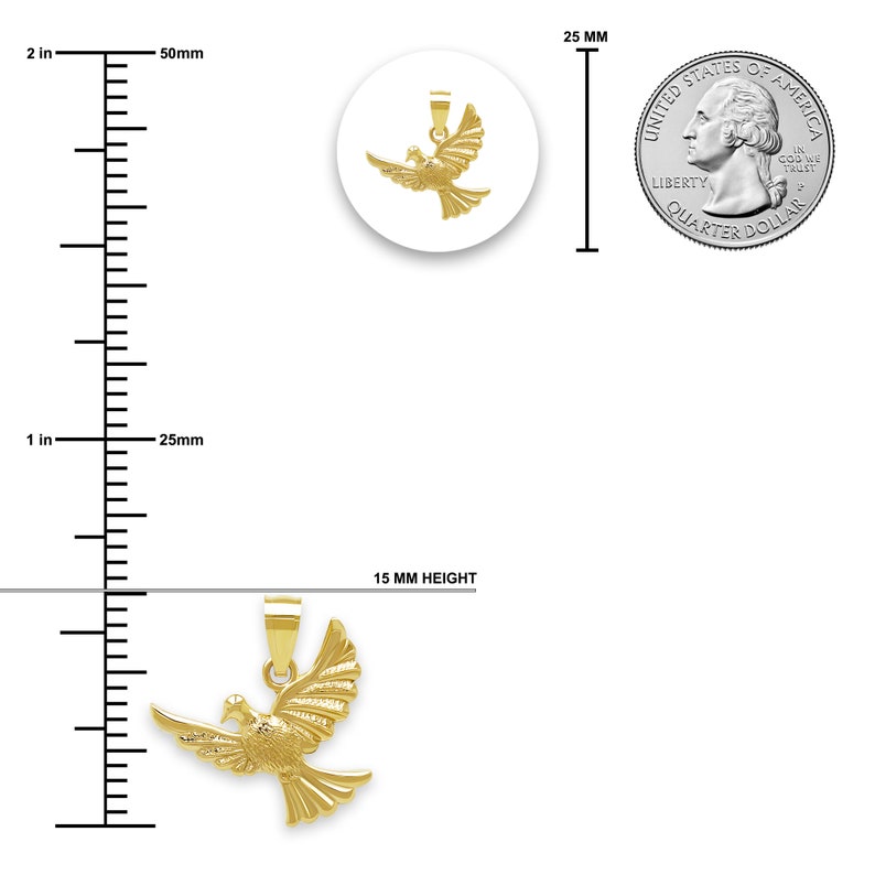 Gold Dove Charm Dove Pendant Gold Bird Charm 10 Karat - Etsy