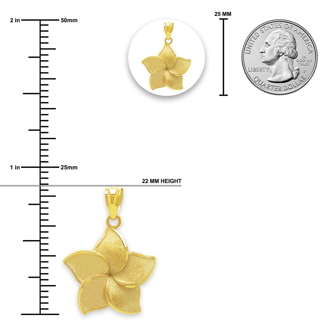 Gold Hawaiian Hibiscus Flower Charm 10 Karat Solid Gold - Etsy