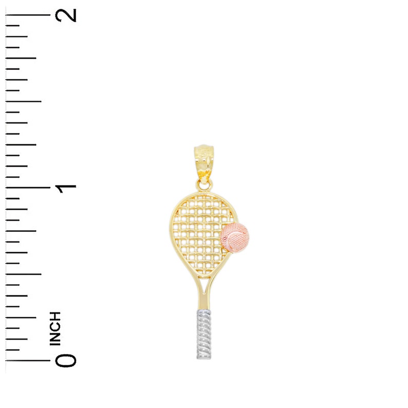 Gold Tennis Racquet With Rose Gold Ball 10 Karat Solid Gold - Etsy