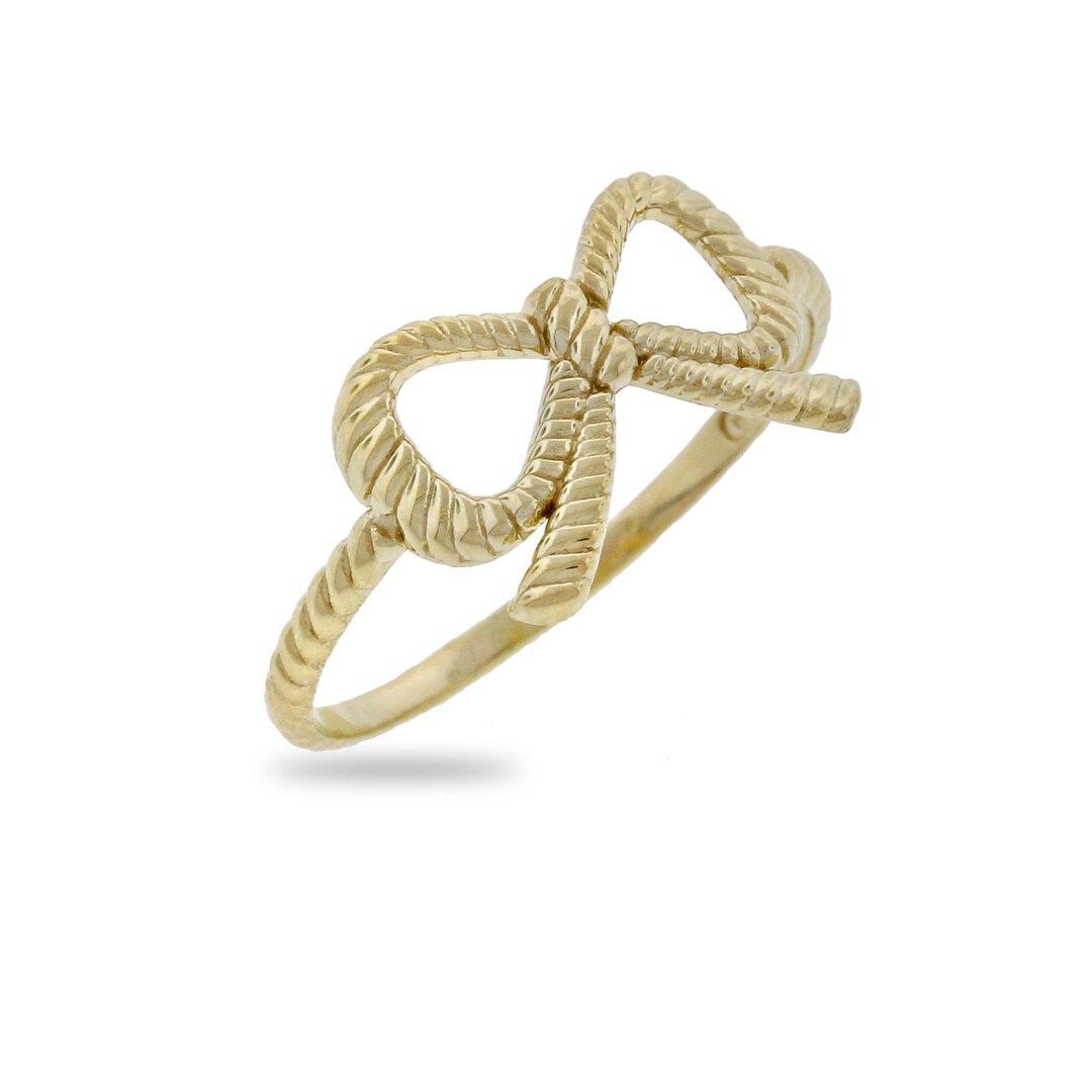 Ribbon Bow Ring 14kt Gold Simple Adorable Everyday - Etsy