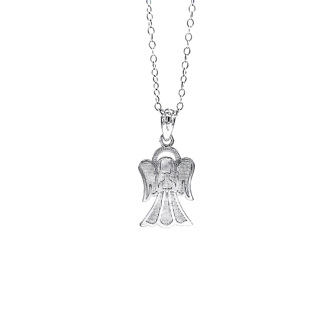 Silver Angel Necklace- 925 Sterling Silver- Silver Adjustable Necklace ...
