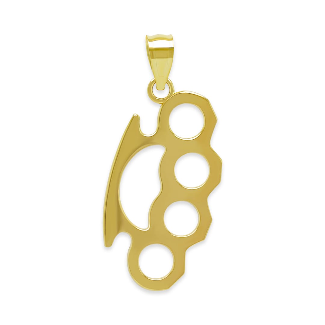 Gold Knuckles Knucks Charm - Knuckle Pendant - 10 Karat Solid Gold - Optional Gold Chain - Etsy