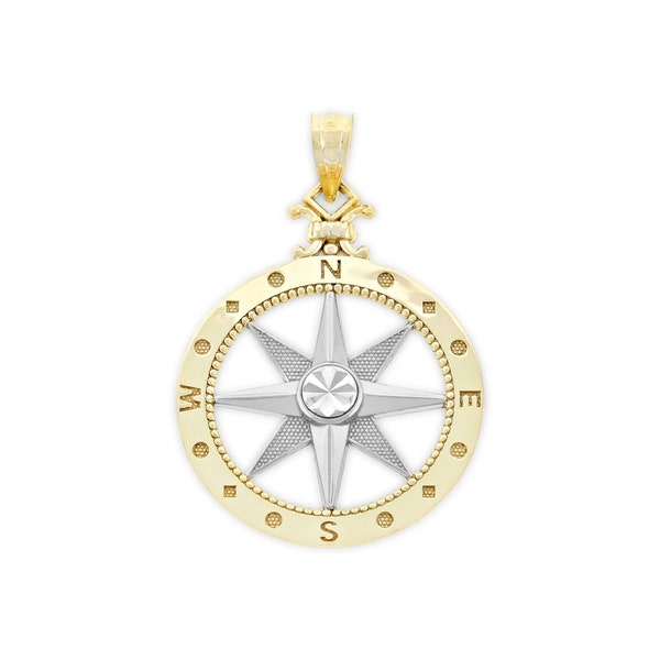 Gold Compass Pendant - Etsy