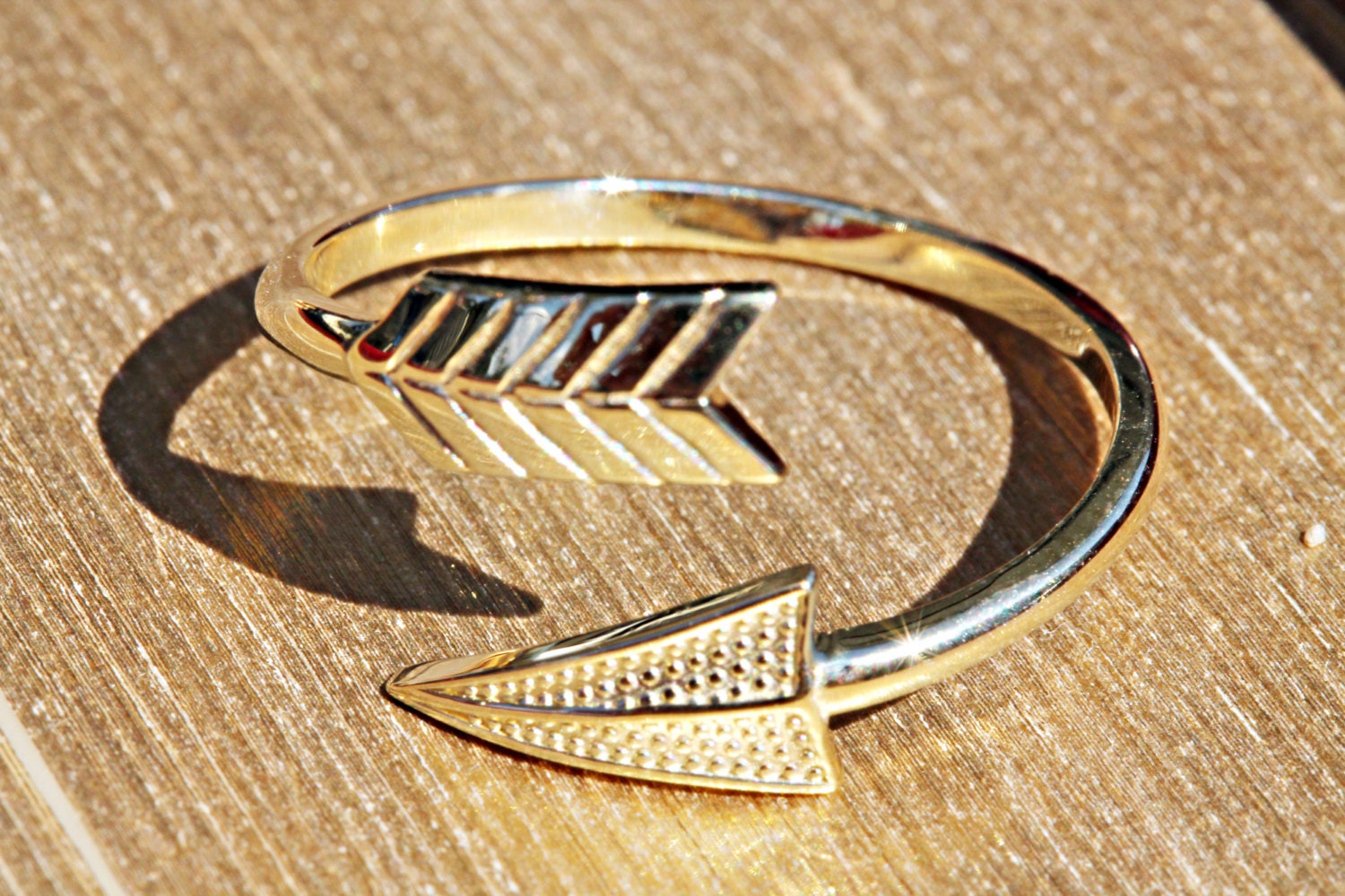 Bow and Arrow Ring 10 Karat Solid Gold Gold Ring - Etsy