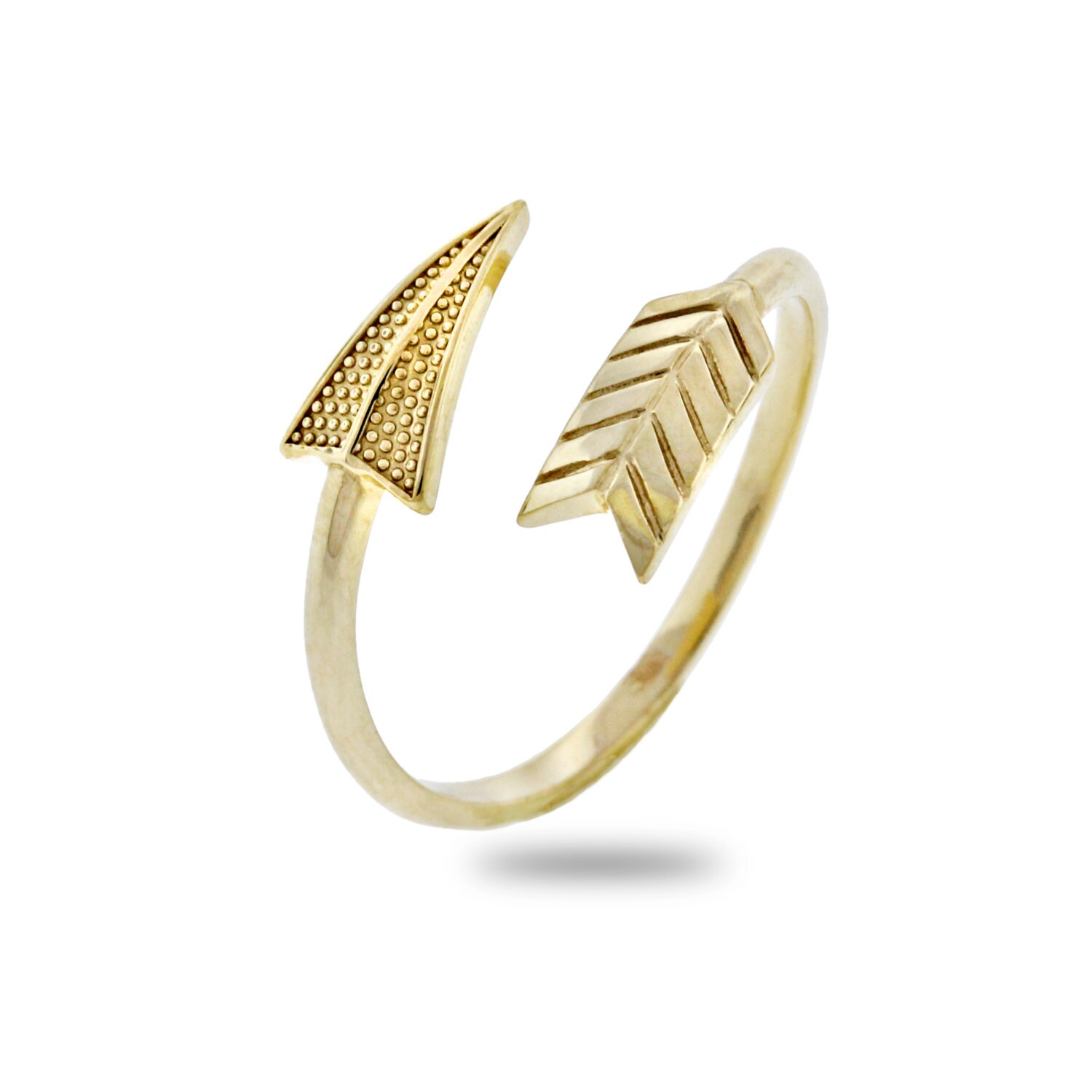 Bow and Arrow Ring 10 Karat Solid Gold Gold Ring - Etsy