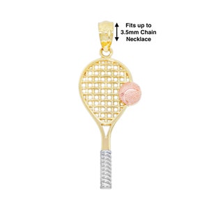 Gold Tennis Racquet With Rose Gold Ball 10 Karat Solid Gold - Etsy