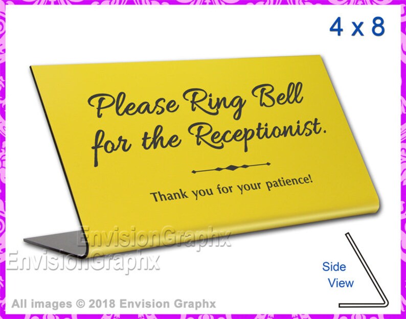 4x8 Engraved Plastic Professional Office Front Desk Sign - Etsy
