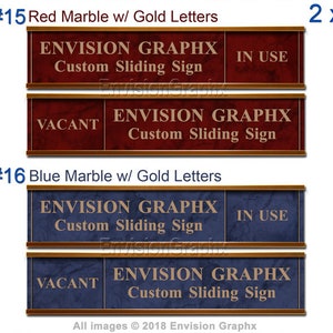 Custom Engraved 2x10 Sliding Door Wall Sign - Choose From 10 Color ...