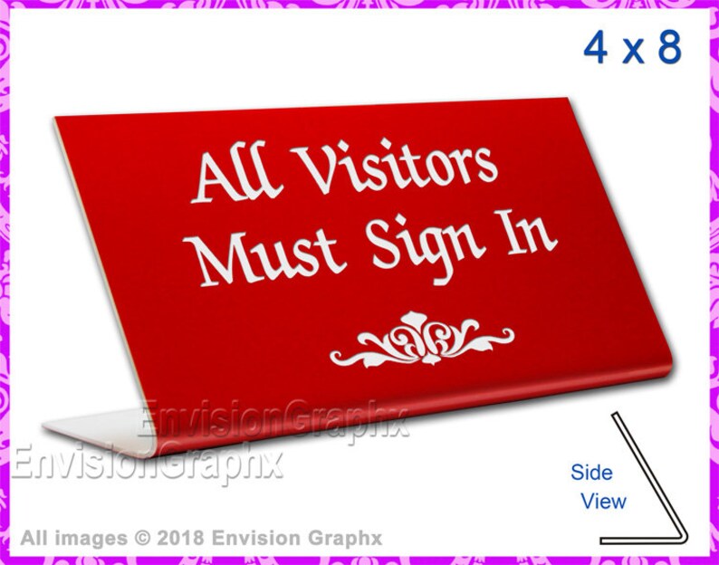 4x8 Engraved Plastic Office School Front Desk Sign All | Etsy