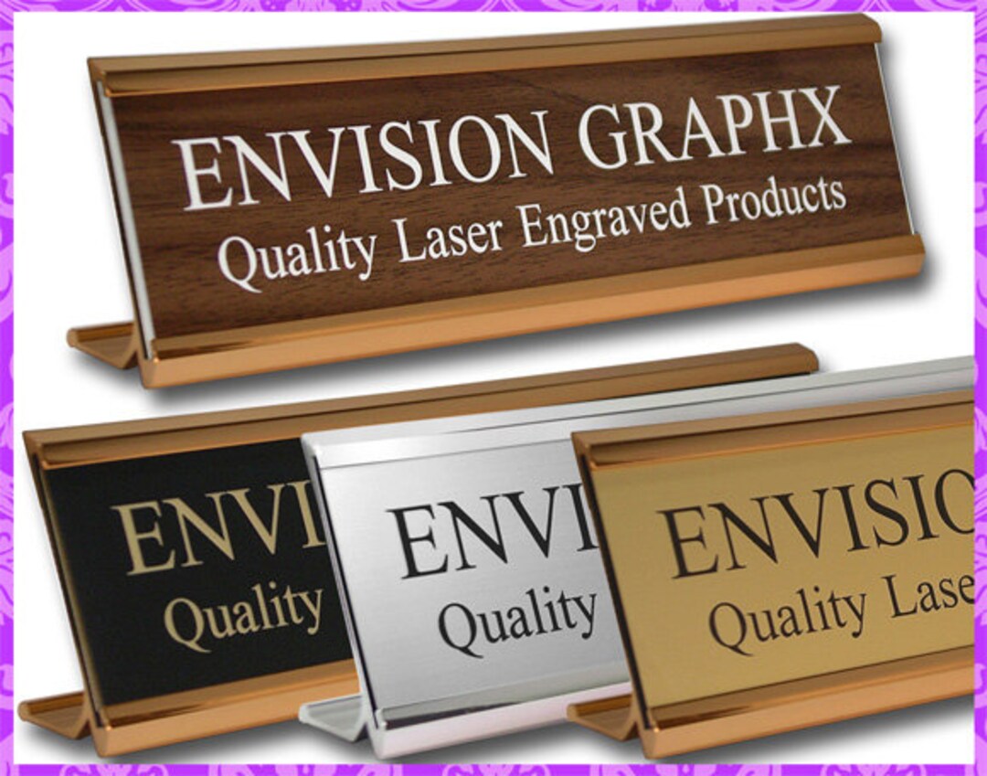 2x8 Personalized Custom Engraved Desk or Wall Name Plate - Etsy