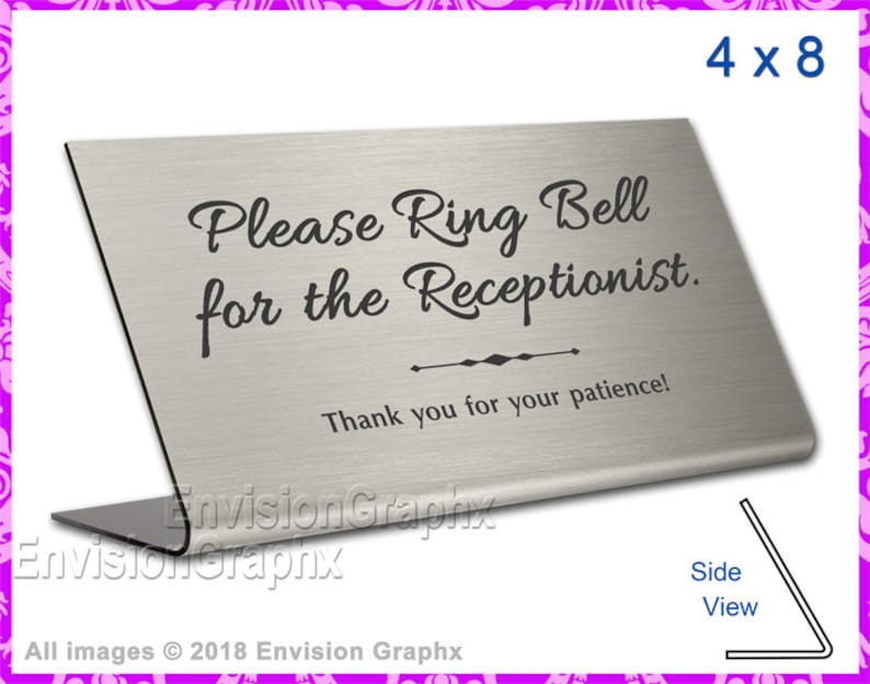 4x8 Engraved Plastic Professional Office Front Desk Sign - Etsy