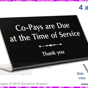 4x8 Engraved Plastic Professional Office Lobby Front Desk Sign - Co ...