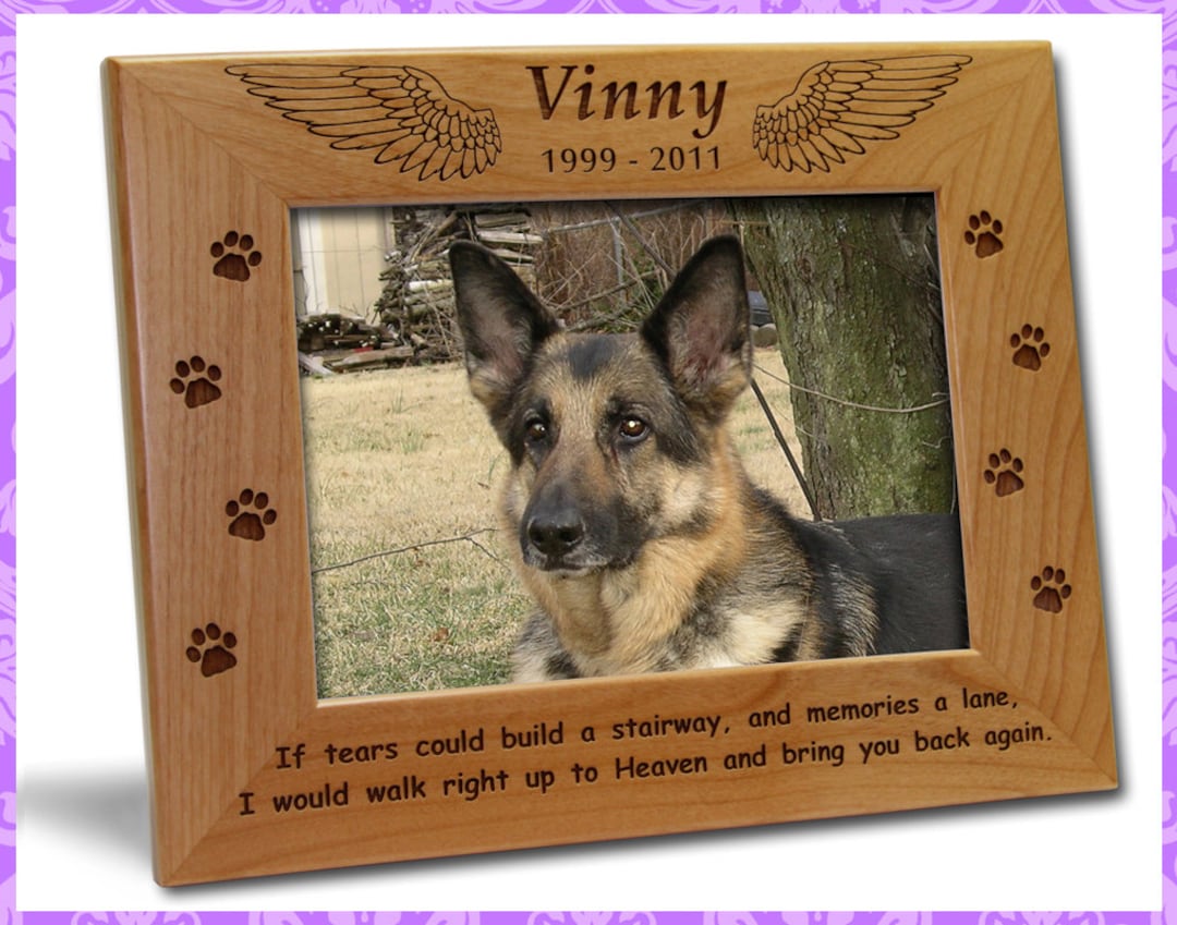 5x7 Personalized Custom Engraved Memorial Dog Picture Frame - Etsy