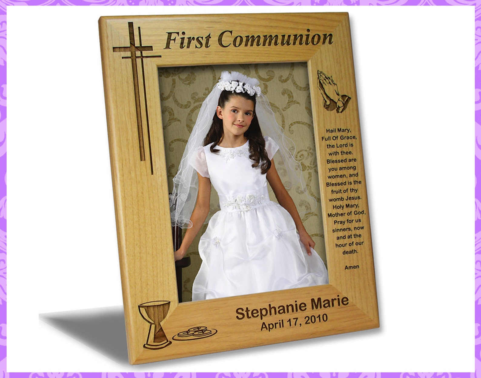 5x7 Personalized Custom Engraved First Communion Picture Frame - Etsy