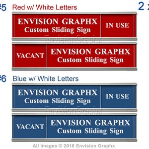 Custom Engraved 2x10 Sliding Door Wall Sign - Choose From 10 Color ...